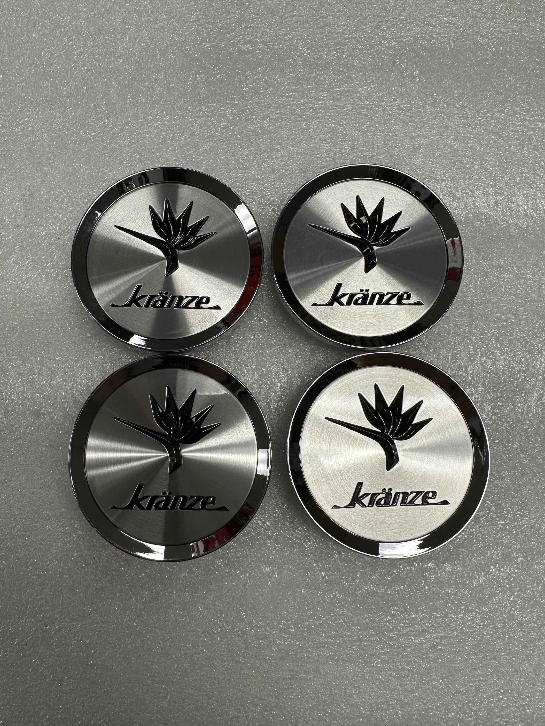 Weds Wheels Kranze Silver polish center caps set of 4 | Revision Audio ...