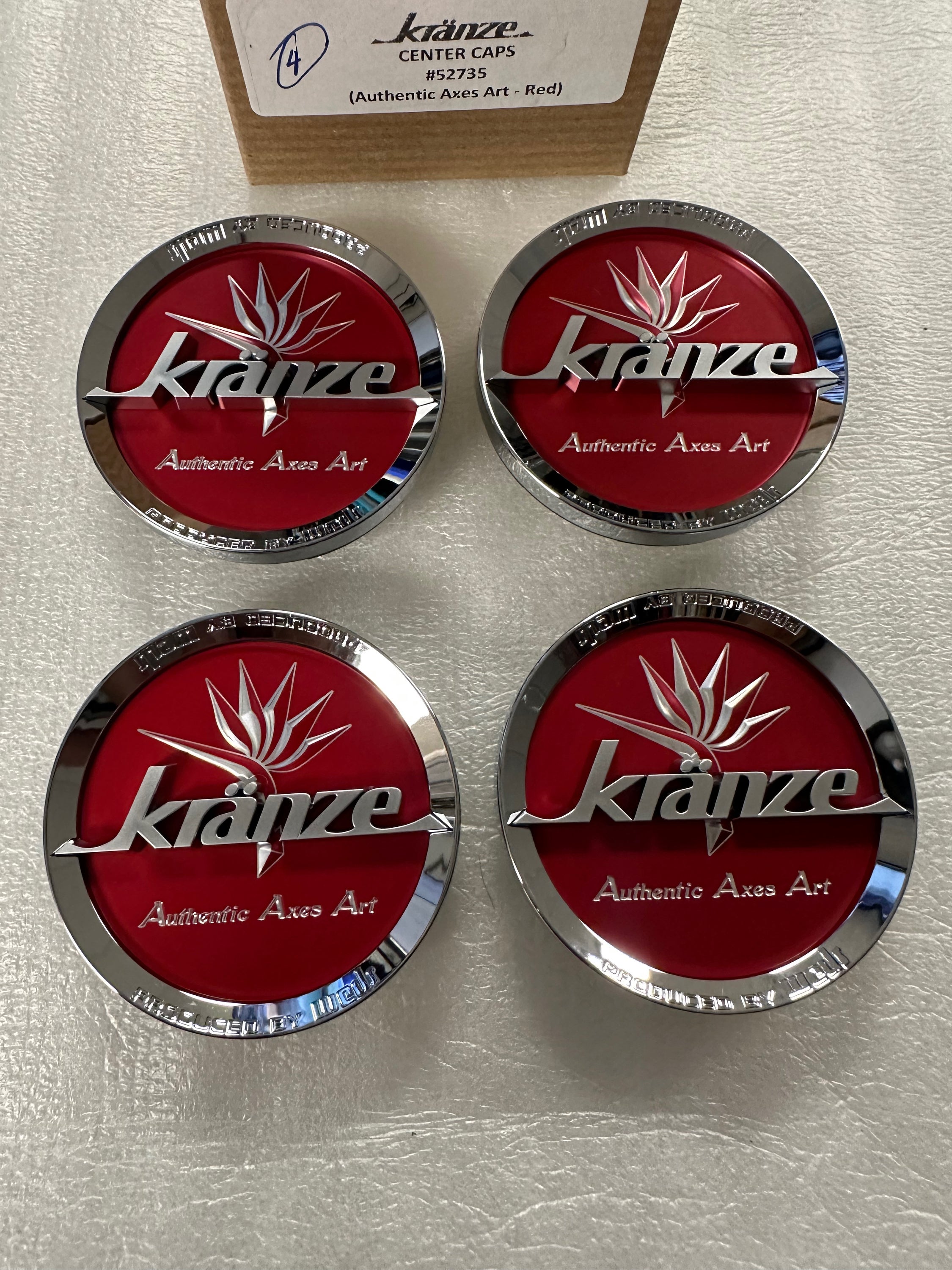 WEDS WHEELS KRANZE RED CENTER CAP SET OF 4 | Revision Audio Online